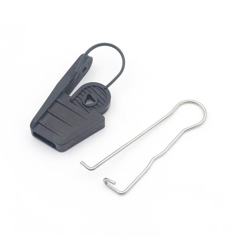 FTTH Outdoor Fiber Drop Cable Clamp With Stainless Steel Hook